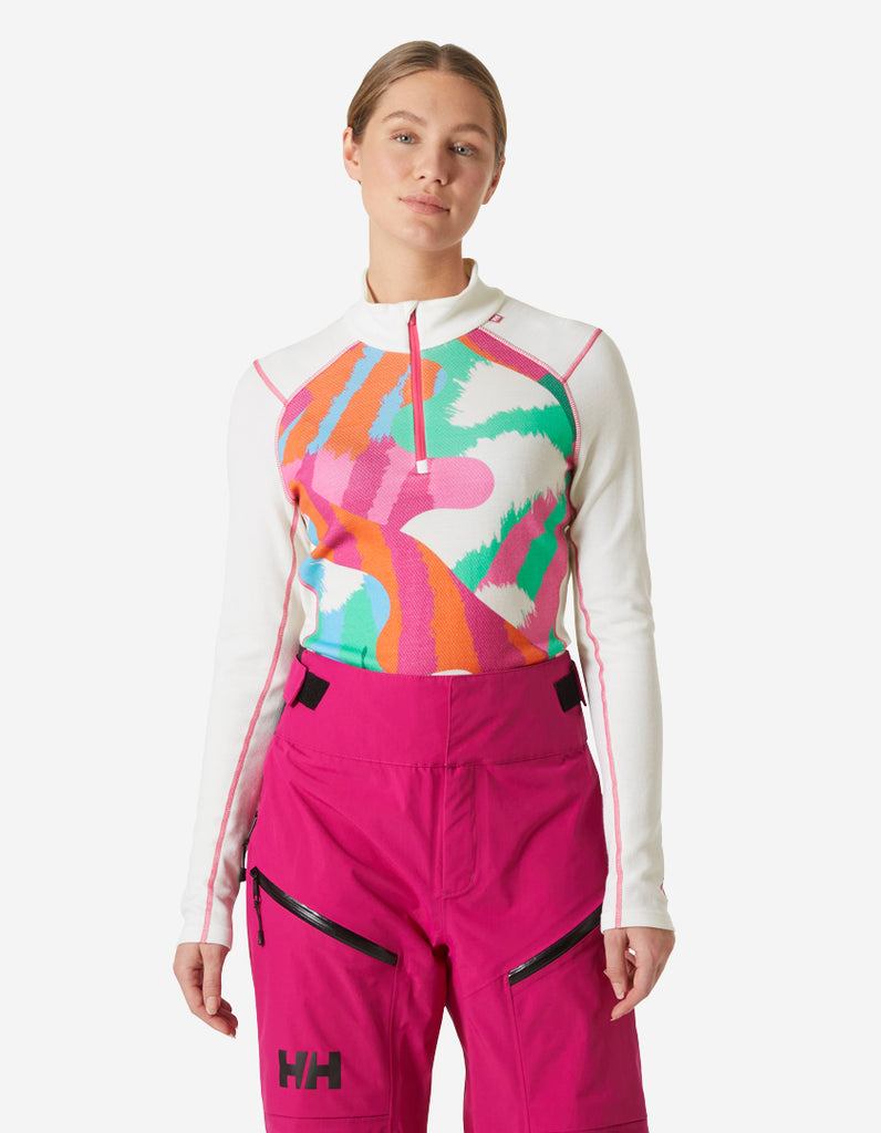 WOMENS LIFA MERINO MIDW GRA 1/2 ZIP, Off White | Helly Hansen AU
